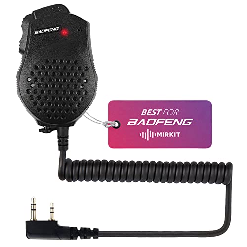 Original Baofeng Mic for UV-82 Speaker Mic Compatible with Baofeng Radios: UV-82HP, UV-82L, UV-5R Series and All Ham Radio Dual PTT Design with K2 Plug