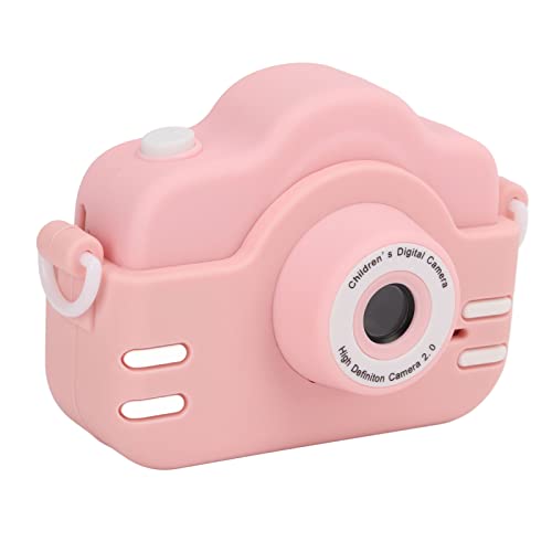 Digital Camera for Kids, Built in Puzzle Games 15 Frames Kids Camera Rounded Shape Design for Taking Pictures Recording for Gift(Pink)