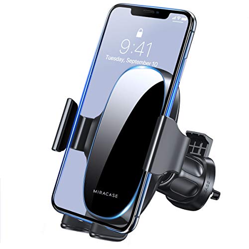 Miracase [Upgraded-2nd Generation Universal Phone Holder for Car, Air Vent Car Phone Holder Mount Compatible with iPhone 14 Series/14 Pro Max/13 Series/12 Series/11 and All Phones, Black