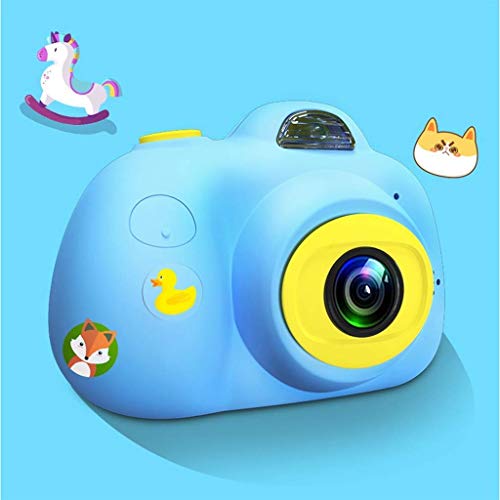 LKYBOA Children's Digital Camera - Kids Digital Camera Kids Camera Inch Screen Portable Compact Children's Cartoon Digital Front (Color : Blue)