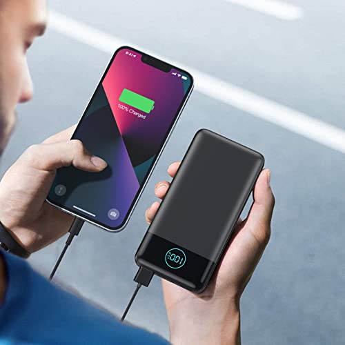 Portable Charger 13800mAh, Upgraded Slimmest High-Speed Power Bank, USB C [Only Input] with Flashlight External Battery Pack Compatible with iPhone 13/12/11/X/XR Samsung S22 / S21 LG Phone and More