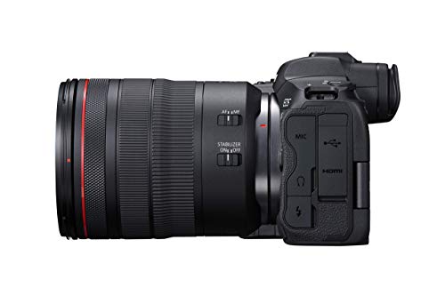 Canon EOS R5 Full Frame Mirrorless Camera + RF 24-105mm F4 L is USM Lens Kit, Black (4147C013) (Renewed)