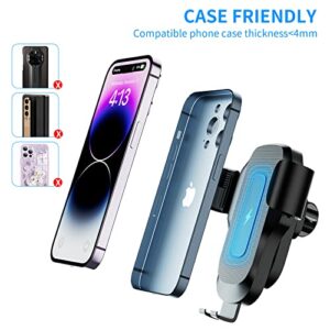 [2023 Upgraded] Wireless Car Charger, 15W Fast Charging Phone Mount for Car Vent, Auto-Clamping Car Phone Holder for iPhone 14/13/12/11/Xs/X/8 Samsung Galaxy S23/S22/S21/S20 & Note Series