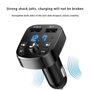 FM Bluetooth Transmitter for Car, Wireless Bluetooth Radio Adapter Car Kit MP3 Player Receiver Audio Music Stereo, Handsfree Calling Dual USB Ports Quick Charger for All Smartphones