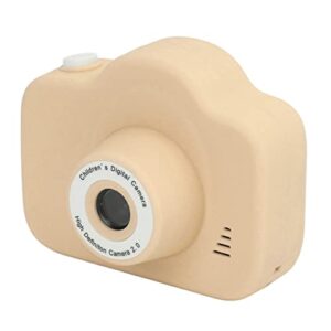 cartoon child camera, kids camera kids gift support mp3 for kids(light yellow)