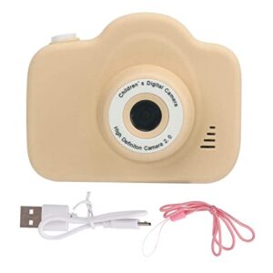 Cartoon Child Camera, Kids Camera Kids Gift Support MP3 for Kids(Light yellow)