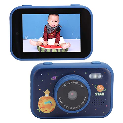 Digital Camera for Kids, 20MP 3.5" HD Screen Kids Camera, Starry Sky Pattern 1080P Video Cameras MP3 Player, Birthday for Kids 5-12(Blue)