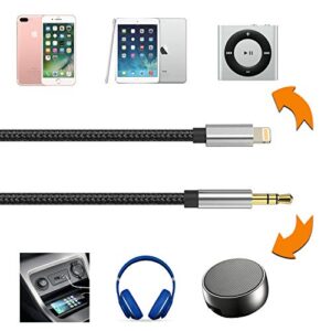 Long Lightning to 3.5mm Male Aux cord for iPhone,[MFi Certified]Car Aux Audio Cable Compatible with iPhone 11 12 13 mini Pro Max X XS XR SE 8 8P 7 7P,Work with Car Stereo/Speaker/Home Audio/Headphone