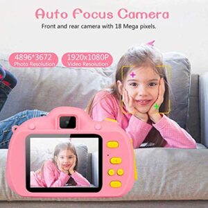 LKYBOA Children's Digital Camera -Slip Compact Digital Camera Toy for Children Best Gifts for Year Old Boys & Girls Blue Pink (Color : Blue)