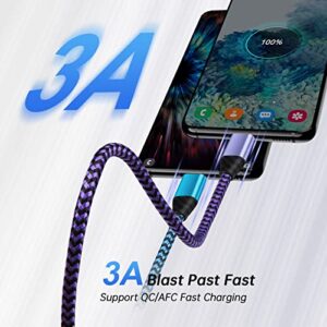 Android Auto USB C Cable Type C Charger USB Data Transfer Cable Fast Charging for Samsung Galaxy S23/A23/A14/A53/A03S/A13/A73/A52S/S22 Ultra/S21+/S21FE/S20/S10 Plus/S9/A10e/A51/A71/A33/A32, 3FT 2Pack