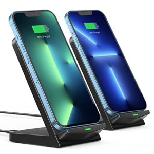 wireless charger [2 pack], 15w fast wireless charging stand,qi wireless charger compatible with iphone 13/12 /11pro max/xr/xs/x/8 plus,galaxy s21/s20/s10/s9/s8/note 20/10,google,lg,etc