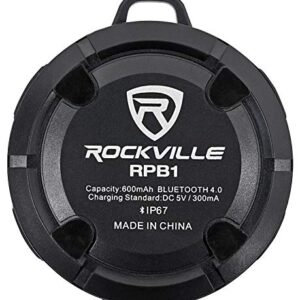 Rockville RPB1 10 Watt Waterproof Portable Handheld Bluetooth Speaker+NFC Loud!, Black