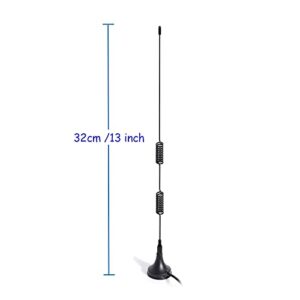 Bingfu Dual Band VHF UHF 136-174MHz 400-470MHz Ham Radio Antenna Handheld Two Way Radio Magnetic Base SMA Female Antenna for Kenwood Wouxun BaoFeng BF-F8HP UV-5R UV-82 BF-888S Ham Radio Walkie Talkie