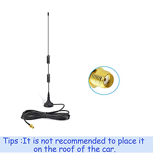 Bingfu Dual Band VHF UHF 136-174MHz 400-470MHz Ham Radio Antenna Handheld Two Way Radio Magnetic Base SMA Female Antenna for Kenwood Wouxun BaoFeng BF-F8HP UV-5R UV-82 BF-888S Ham Radio Walkie Talkie