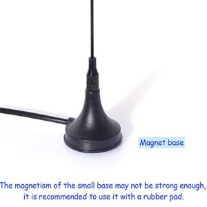 Bingfu Dual Band VHF UHF 136-174MHz 400-470MHz Ham Radio Antenna Handheld Two Way Radio Magnetic Base SMA Female Antenna for Kenwood Wouxun BaoFeng BF-F8HP UV-5R UV-82 BF-888S Ham Radio Walkie Talkie