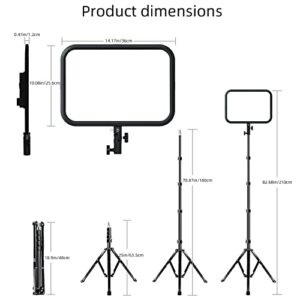 LED Video Lighting Kit 2 Pack, 45W LED Video Light Panel Studio Photography Light with 70.8" Tripod, Bi-Color 3200K–7500K, 8 Scene Lighting Effects, for Photography, Live Streaming, Video Conferencing