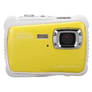 8x hd children digital camera,2 inch waterproof tft hd digital camera,12mp&5mp dual cameras,mini cute children toys gifts for boys girls,usb 2.0 port(yellow)