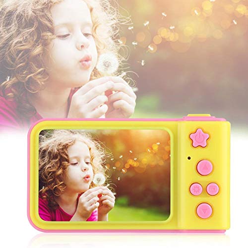 Shanrya Digital Camera, Suitable for Playing Children Camera, Ideal Gift 1080P Resolution Traveller for Home Artist Photographer(Pink)