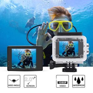 Jopwkuin 1080P Camera, Large Capacity Ultra HD Camera Multi-Functions LCD Screen Camera for Outdoor(Black)