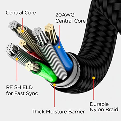 Statik 360 Magnetic Charging Cable - Magnetic USB C Charging Cable, Micro USB, 3-in-1 Magnet Tips Charge All Devices - Magnetic Charger Type C Magnetic Phone Charger - Magnetic Charger Cable 6ft/2m