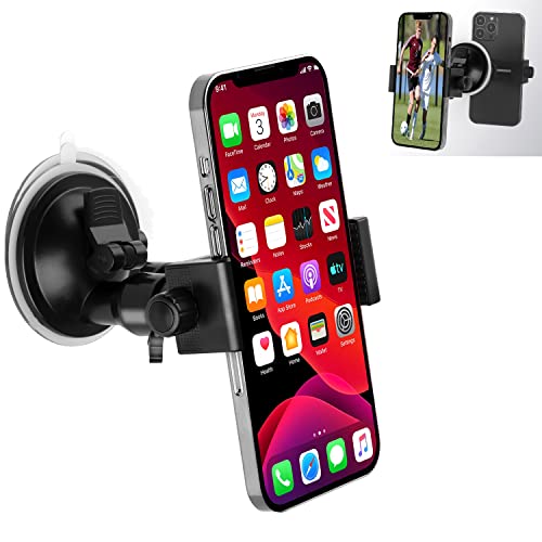 Mippko Mirror & Bathroom Phone Holder Suction Cup Mount, 2.75 inch Suction Base for Glass/Wall/Metal/Plastic, Compatible with 3.5~7.5 inch iPhone/Samsung/Nexus/HTC/Smart Phone