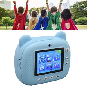 Kids Camera, Kids HD Camera Cute 24MP Dual Camera 3 2.4 Inch HD Screen for Gaming Travel (Blue)