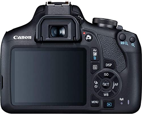 Canon EOS 2000D (Rebel T7) DSLR Camera with EF-S 18-55mm DC III & 75-300mm III Lenses & Deluxe Accessory Bundle – Includes: 2X SanDisk Ultra 64GB SDHC Memory Card, Spare Battery, & More (Renewed)