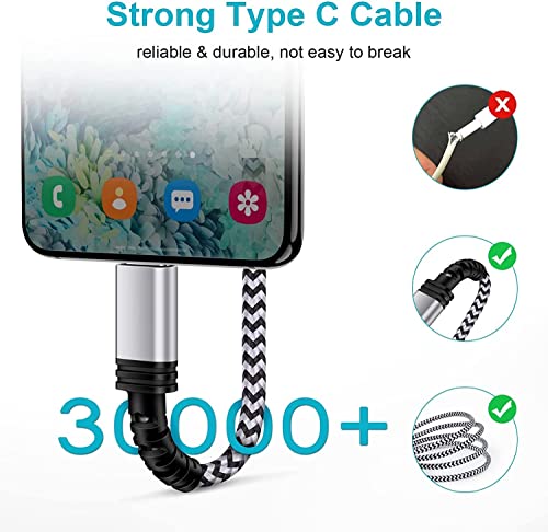 C Charging Fast Charger for Samsung Galaxy A13 5G;A53 ;Z Flip 3;Z Fold 2;S22;A11 A12 5G;S21FE; S20; A52; A03S; A20; A50; A51;A42 Quick Charge 3A Car Charger+Charger Box Android Block +9Ft Type C Cable