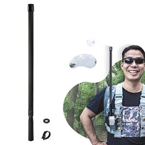 Bingfu Foldable CS Tactical SMA Female Ham Radio Antenna 2-Pack Dual Band VHF UHF 136-520MHz 18.5 inch Antenna for Kenwood Baofeng BF-F8HP UV-5R UV-82 BF-888S GT-3 Ham Two Way Radio Walkie Talkie