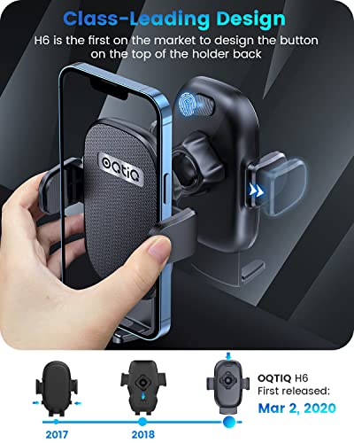 OQTIQ 3-in-1 Suction Cup Phone Holder Windshield/Dashboard/Air Vent, Dashboard & Windshield Suction Cup Car Phone Mount with Strong Sticky Gel Pad, Compatible with iPhone, Samsung & Other Cellphone