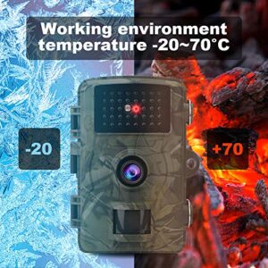 Tgoon High Definition Waterproof Camera, Hunting Camera Anti-Rust Ip66 Waterproof 1080P High Definition for Night