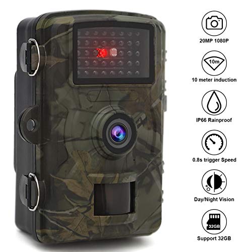 Tgoon High Definition Waterproof Camera, Hunting Camera Anti-Rust Ip66 Waterproof 1080P High Definition for Night