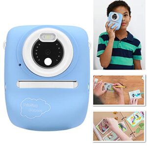 Children Camera Digital Video Camera Kids Digital Selfie Camera Toddler Camera for Learn Camera Toy Print Paper, Color Pens and Camera Bag for Girls and Boys(Blue)