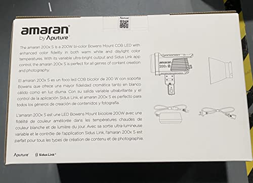 Aputure Amaran 200x S 200xs 200x-s 200W Bi-Color LED Video Light, DC/AC Power Supply, Bluetooth App Control, CRI95+ TLCI98+, 9 Lighting Effects for Filmmaking Studio Photography (200x Upgrade 2023)