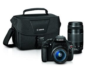 canon eos rebel t5 digital slr camera with ef-s 18-55mm is ii + ef 75-300mm f/4-5.6 iii bundle