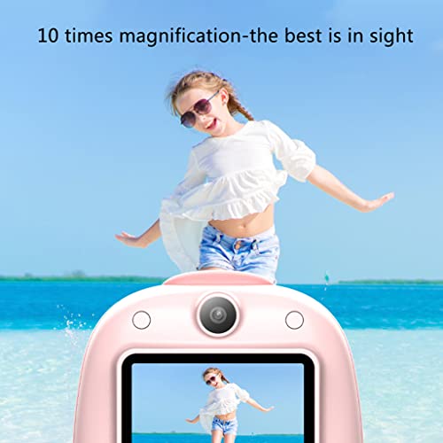 SHIJIANX Instant Print Camera for Kids, Digital Selfie Camera Dual Lens,Zero Ink 1080p Video,with Color Paintbrush,Portable Rechargeable Digital Camera Print Toys Gifts for Children Boys Girls