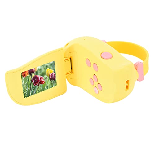 HD Digital Camera, ABS Safe Cute 400mAh Battery Children Digital Camera 100° Viewing Angle for Gift for Toy(Yellow)