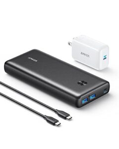 anker portable charger, 737 power bank (powercore iii elite 26k) combo with 65w pd wall charger, power iq 3.0 battery pack for macbook pro/dell xps, microsoft surface, ipad pro, iphone 13, and more