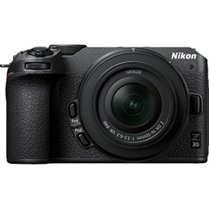 Nikon Z30 Mirrorless Digital Camera with 16-50mm Lens (1749) INTL Model with 64GB Extreme PRO Card + EN-EL25 Extra Battery + Photo Editing Software + Camera Bag + Cleaning Kit + More (Renewed)