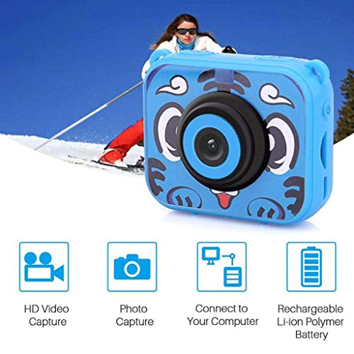 LKYBOA Blue Pink Children's Camera -Digital Camera,Outdoor Toys for Year Old Girls Boys,Shockproof Toddlers Cameras,Rechargeable Mini Video