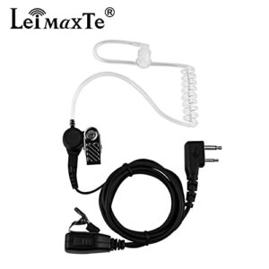 LEIMAXTE IC-F4011 Earpiece for ICOM 2 Way Radio,IC-F24S IC-F14 IC-F11 IC-F21 IC-F4011 IC-F3011 IC-F3013 IC-F3GT Headset with Mic PTT FBI Security Surveillance Acoustic Tube Walkie Talkie Headphone