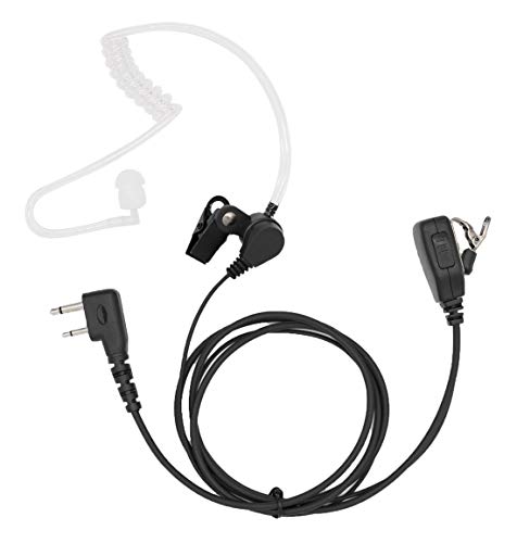 LEIMAXTE IC-F4011 Earpiece for ICOM 2 Way Radio,IC-F24S IC-F14 IC-F11 IC-F21 IC-F4011 IC-F3011 IC-F3013 IC-F3GT Headset with Mic PTT FBI Security Surveillance Acoustic Tube Walkie Talkie Headphone