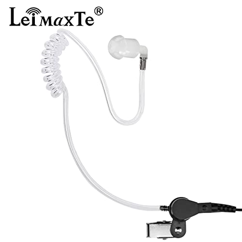 LEIMAXTE IC-F4011 Earpiece for ICOM 2 Way Radio,IC-F24S IC-F14 IC-F11 IC-F21 IC-F4011 IC-F3011 IC-F3013 IC-F3GT Headset with Mic PTT FBI Security Surveillance Acoustic Tube Walkie Talkie Headphone