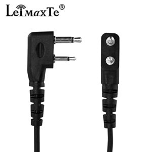 LEIMAXTE IC-F4011 Earpiece for ICOM 2 Way Radio,IC-F24S IC-F14 IC-F11 IC-F21 IC-F4011 IC-F3011 IC-F3013 IC-F3GT Headset with Mic PTT FBI Security Surveillance Acoustic Tube Walkie Talkie Headphone