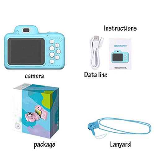 LKYBOA Cartoon Children's Camera - Dual Lens HD Digital Video Camera Small SLR Gift (10x7x5cm) (Color : B)