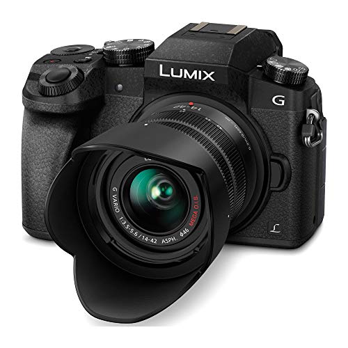 Panasonic LUMIX G7 Mirrorless Digital Camera with 14-42mm Lens and 32GB Compact Microphone Bundle