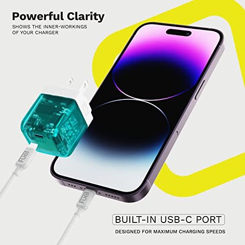 iPhone Charger Fast Charging - Fuel Brites - 30W USB C PPS PD 3.0 GaN II Wall Charger, Fast Compact Foldable USB C Charger for iPhone 14 Pro Max, 13 Pro Max, 12, 11, iPad Pro, S23 Ultra -Electric Blue