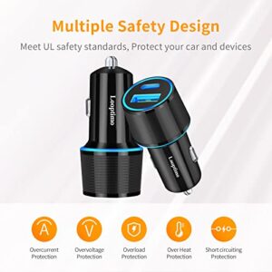 35W PD USB C Car Charger，Looptimo Type C Fast Charging Cigarette Lighter Adapter(2 Pack), Power Delivery 3.0 and 3A USB A Dual Port Compatible for Apple iPhone 14 Pro Max/14 Plus/14 Pro/13/12/11/XS/XR