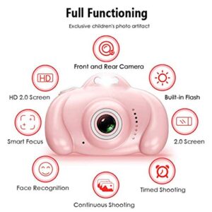 LKYBOA Child Camera -Kids Digital Camera for Girls Age 3-10, Toddler Cameras Mini Cartoon Rechargeable Video Camera with Screen and (Color : Multi-Colored)