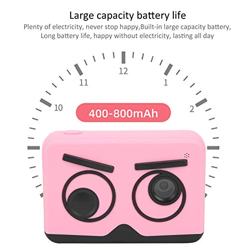 Aoutecen Anti‑Drop Children Camera, 20MP HD Children Camera IPS Screen Anti‑Drop for Gift(Pink)